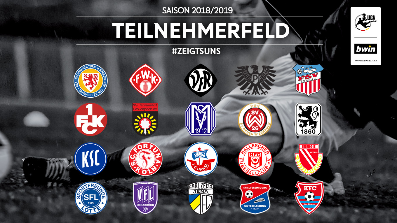 Teilnehmerfeld Der 3 Liga F r Die Saison 2018 2019 Offiziell DFB Teilnehmerfeld Der 3 Liga F r Die Saison 2018 2019 Offiziell DFB