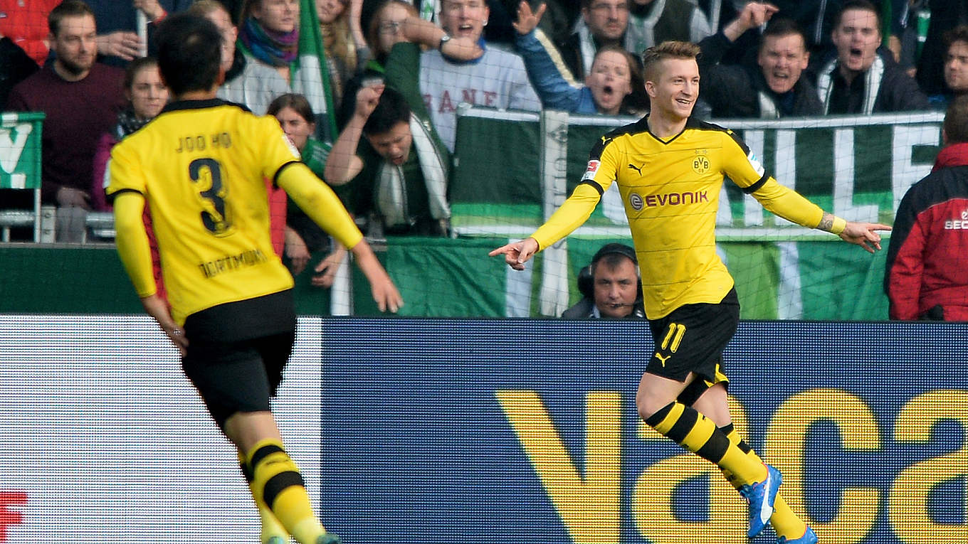 Doublé de Reus : Dortmund gagne à Brême :: DFB - Deutscher Fußball-Bund ...