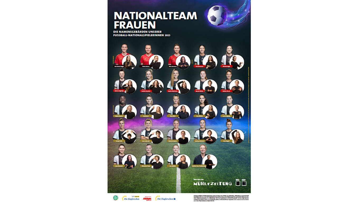 WM-Poster: Namensgebärden für DFB-Frauen :: DFB - Deutscher Fußball ...